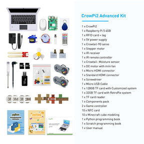 CrowPi2 All in One Raspberry Pi Laptop for Programming and Hardware