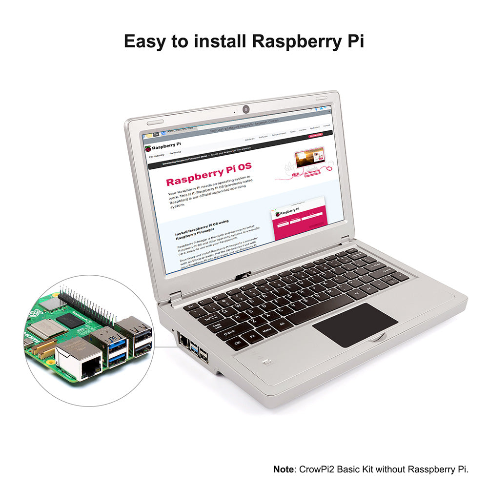 CrowPi2 All in One Raspberry Pi Laptop for Programming and Hardware
