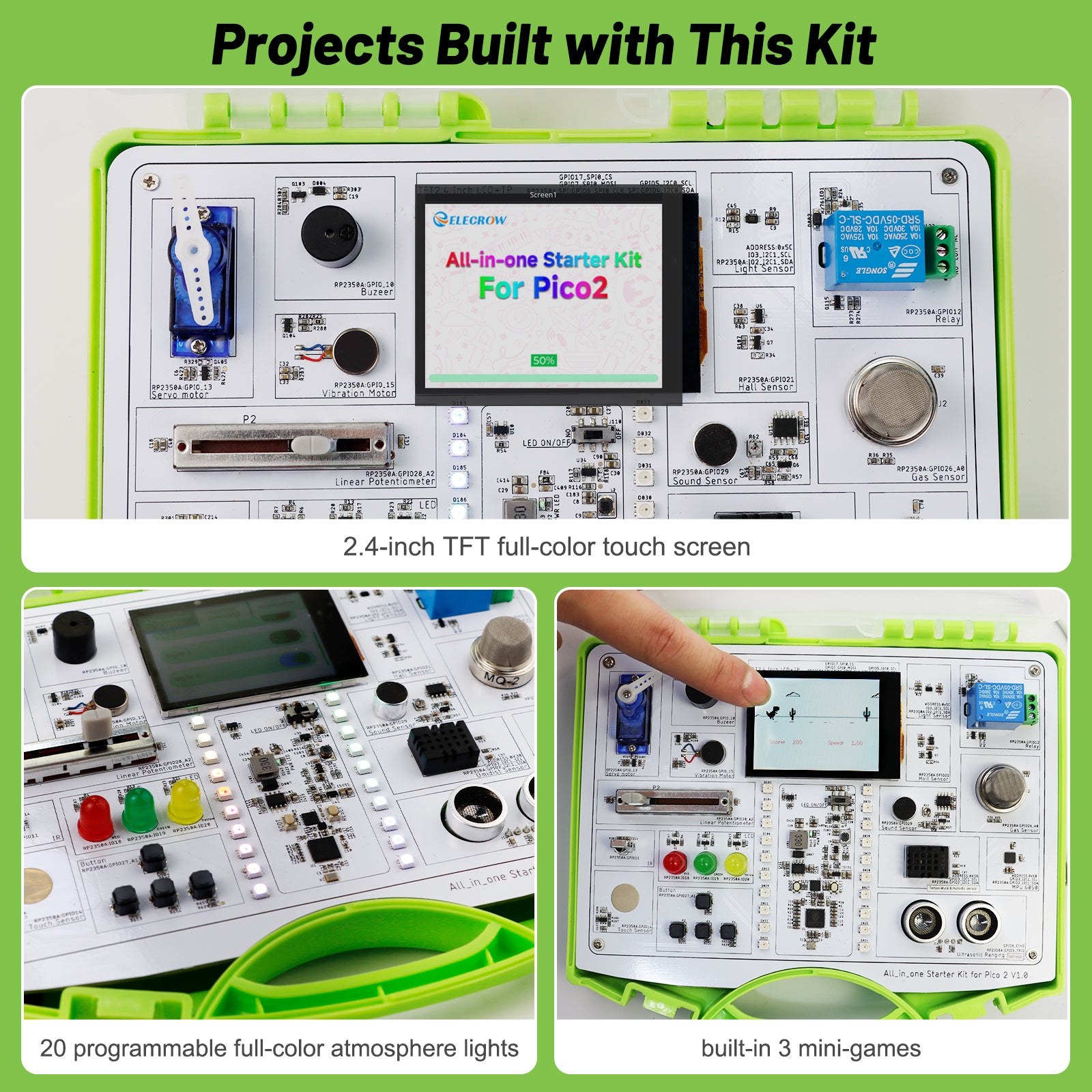 All-in-one Starter Kit for Pico 2 RP2350 with Common Board design, 17 – CrowPi