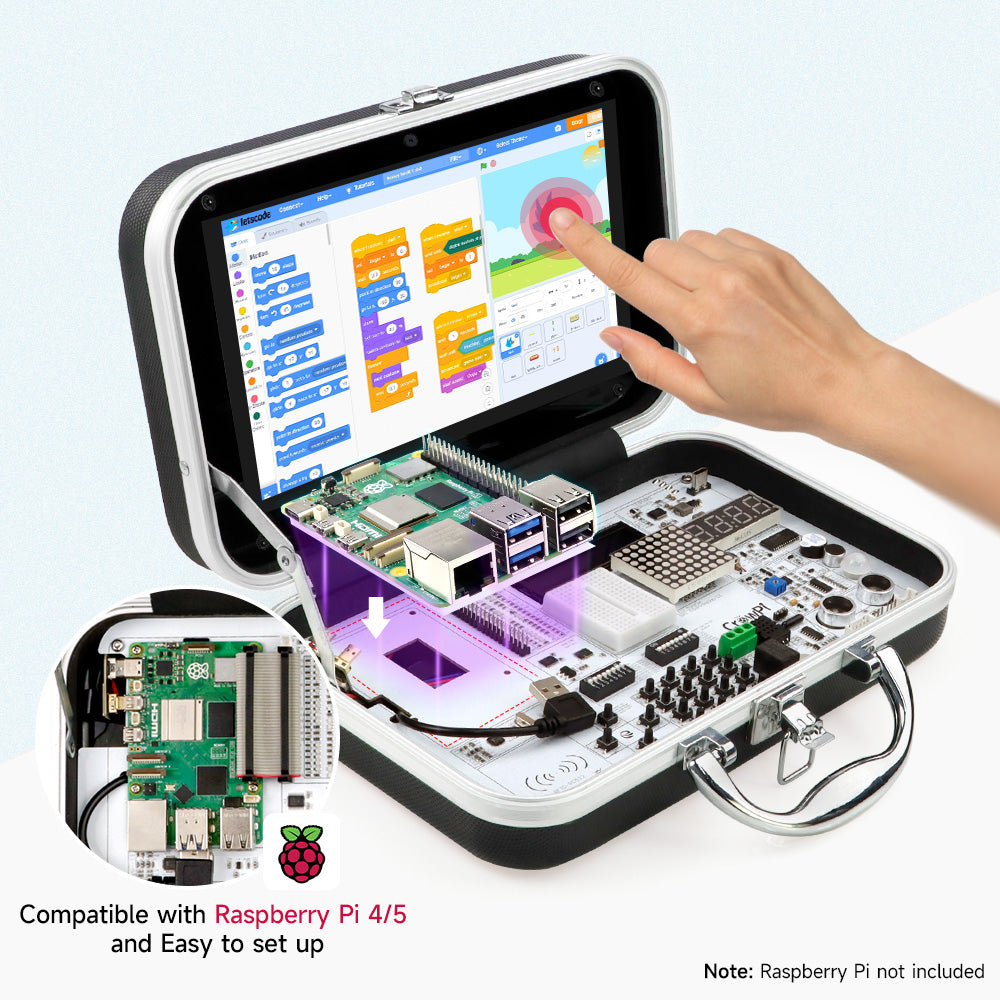 CrowPi Compact Raspberry Pi 4 3 Kit for Learning Computer Science and Master Raspberry Pi