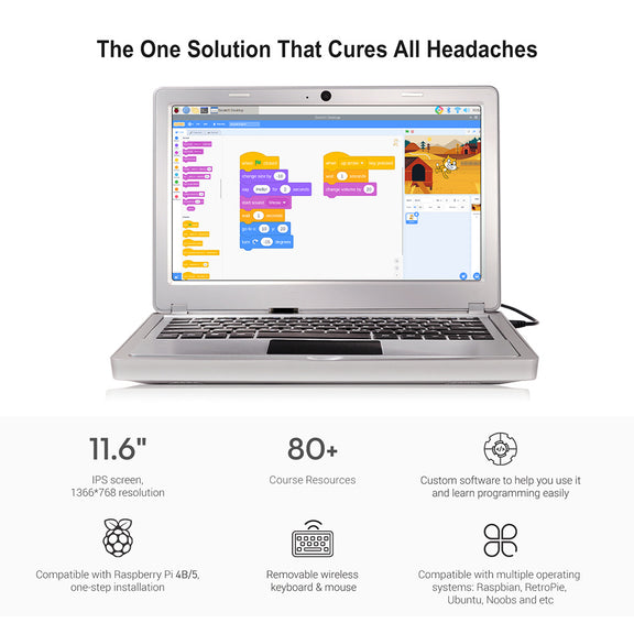 CrowPi2 All in One Raspberry Pi Laptop for Programming and Hardware