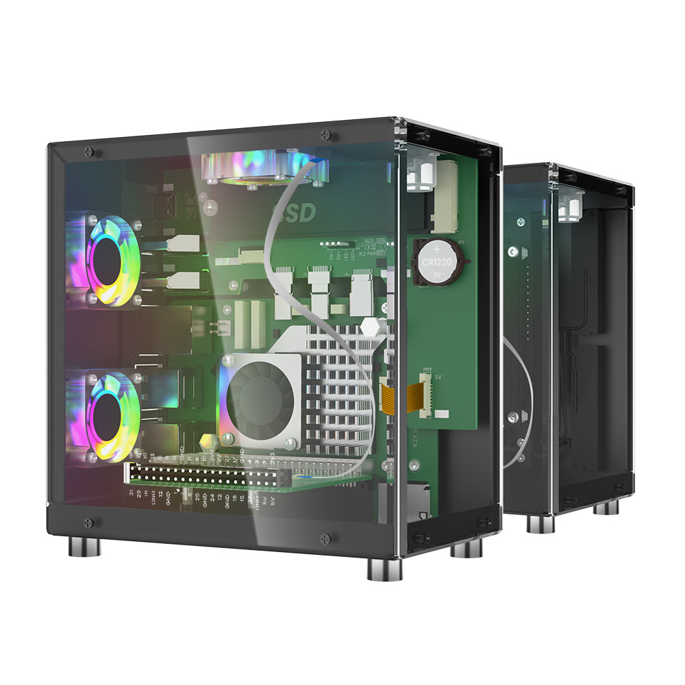 Pitower Gen 1 Mini PC Case With 1.3” OLED Screen for Raspberry Pi/Jets ...